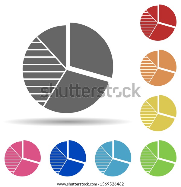 Pie Diagram Diagram Chart Multi Color Stock Vector (Royalty Free ...