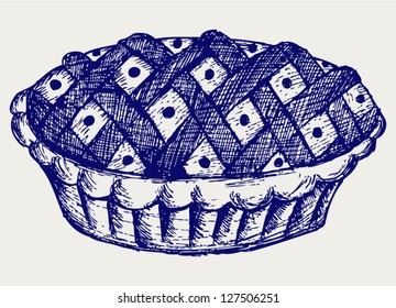 Pie Doodle Style Stock Vector (Royalty Free) 127506251 | Shutterstock