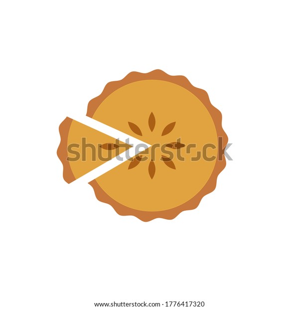 Pie Flat Pie Slice Icon Cheese Stock Vector (Royalty Free) 1776417320