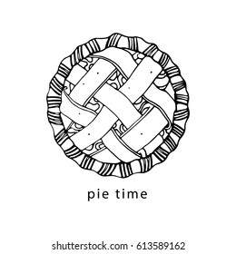 Pie Hand Drawn Illustration Stock Vector (Royalty Free) 613589162 ...