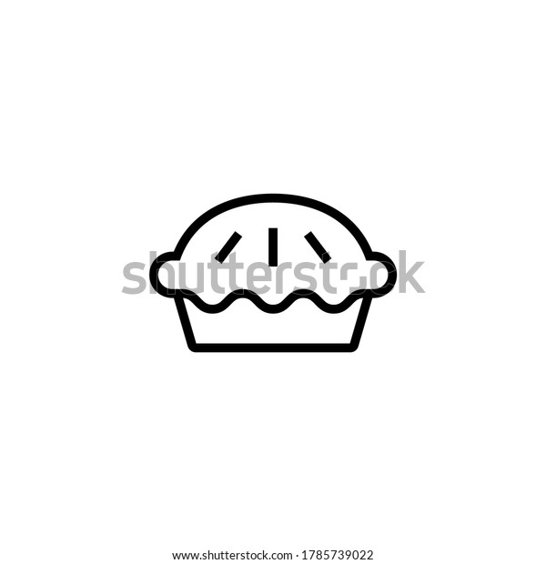 Pie Icon Black Line Style Icon Stock Vector (Royalty Free) 1785739022