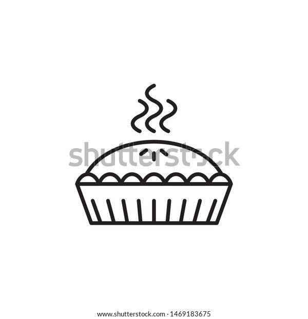 Pie Icon Vector On White Background Stock Vector (Royalty Free ...