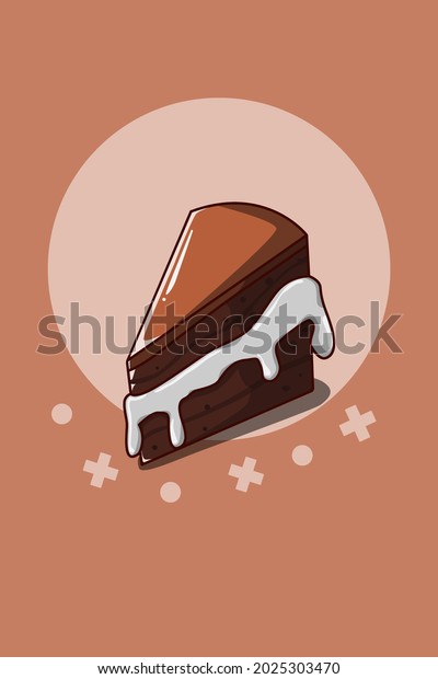 Piece Cake Cartoon Hand Drawing Vector Stock Vector (Royalty Free ...