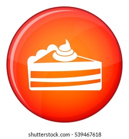 Piece Cake Icon Red Circle Isolated Stock Vector (Royalty Free) 539467618