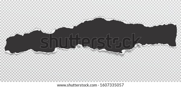 Piece Torn Black Paper Strip Soft Stock Vector (Royalty Free ...