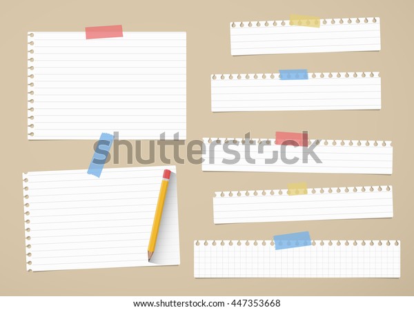 Pieces Cut Out White Ruled Grid Stock Vector (Royalty Free) 447353668 ...