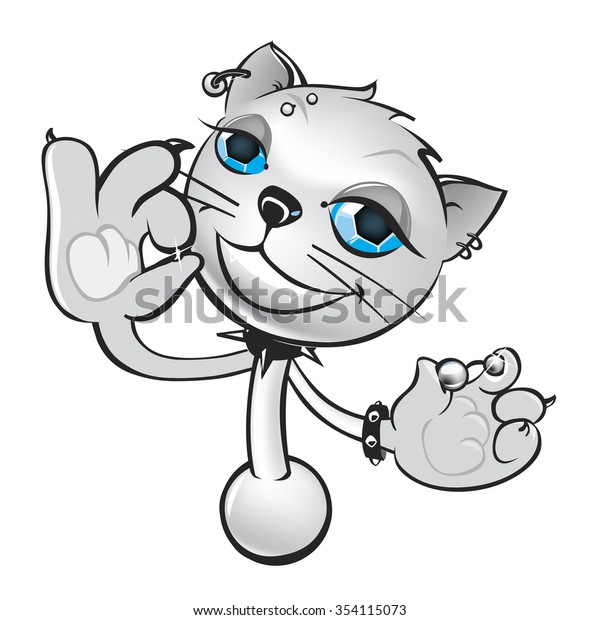 Piercing Cartoon Character Stock Vector (Royalty Free) 354115073 ...