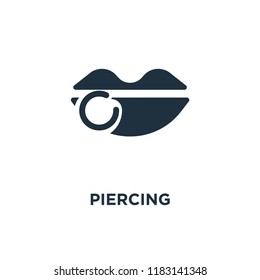 Piercing Icon Black Filled Vector Illustration Stock Vector (Royalty ...