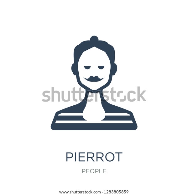 Pierrot Icon Vector On White Background Stock Vector (Royalty Free ...