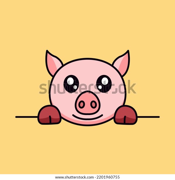 Pig Chibi Animal Vector Illustration Stock Vector (Royalty Free ...