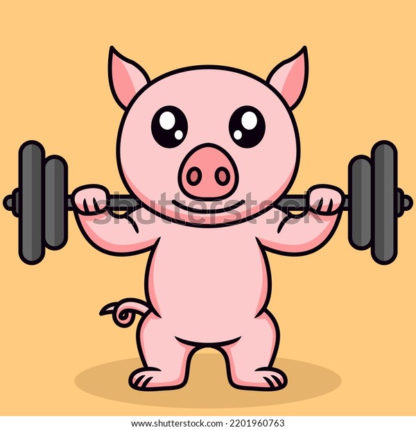 Pig Chibi Animal Vector Illustration Stock Vector (Royalty Free ...
