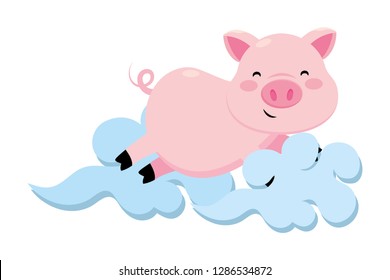 Vector Illustration Pig Playing Water Puddle: เวกเตอร์สต็อก (ปลอดค่า ...