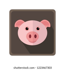 Pig Face Icon Stock Vector (Royalty Free) 1223467303 | Shutterstock