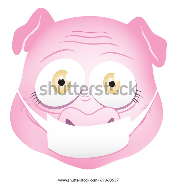 Pig Head Mask Swine Flu H1n1 Stock Vector (Royalty Free) 69060637 ...