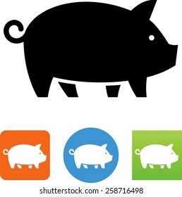 Black Pig Icon Stock Vector (Royalty Free) 1285247065