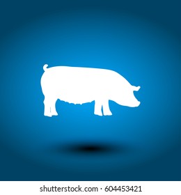 Pig Icon Isolated On Background Modern Stock Vector (Royalty Free ...