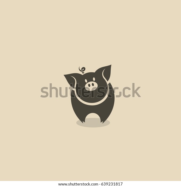 Icono de cerdo - ilustración vectorial