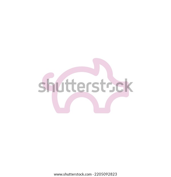 Pig Line Art Logo Design Stock Vector (Royalty Free) 2205092823 ...