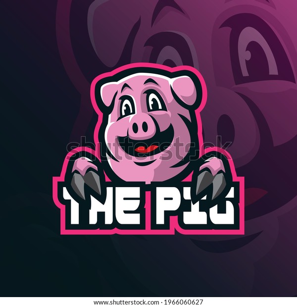Pig Mascot Logo Design Vector Modern Stock Vector (Royalty Free ...