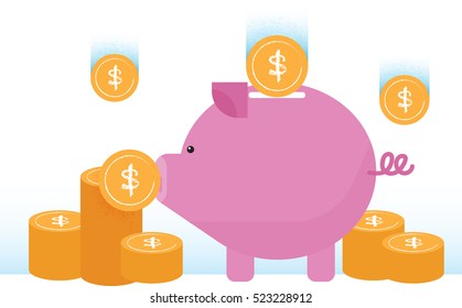 Pig Money Stock Vector (Royalty Free) 523228912 | Shutterstock