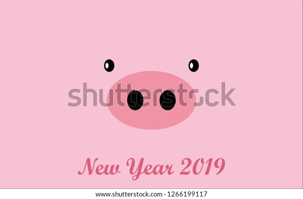 Pig Pink Color Pink Background Stock Vector (Royalty Free) 1266199117 ...