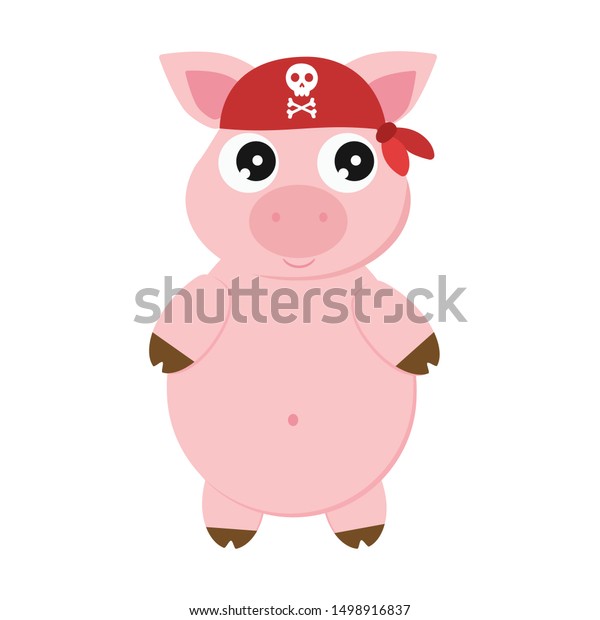 Pig Pirate Cartoon Vector Illustration Stock Vector (Royalty Free ...