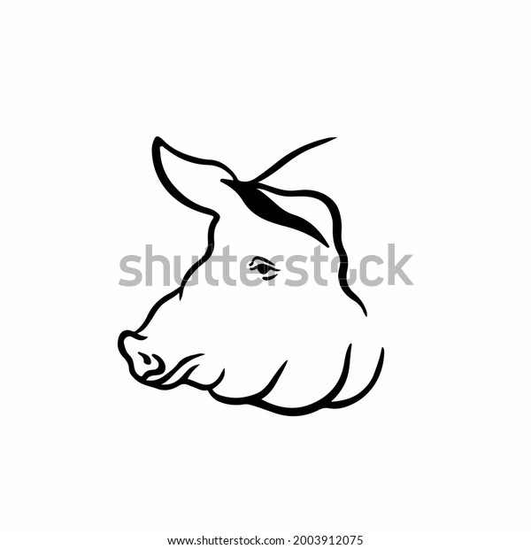 Pig Symbol Tattoo Design Vector Illustration Stock Vector (Royalty Free ...