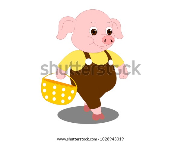 Pig Walking On Two Legs Cartoon Stock Vector (Royalty Free) 1028943019 ...
