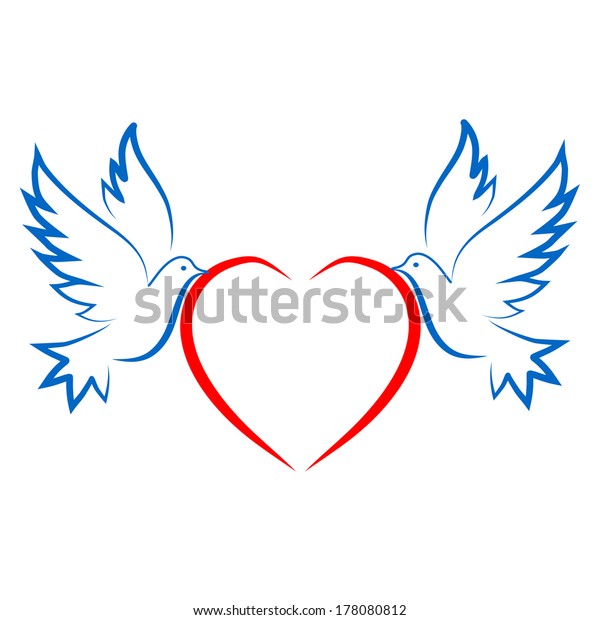 Pigeon Heart Stock Vector (Royalty Free) 178080812
