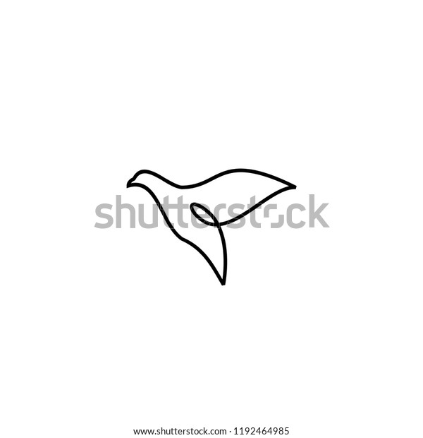 Pigeon Mono Line Logo Icon Designs Stock Vector (Royalty Free ...