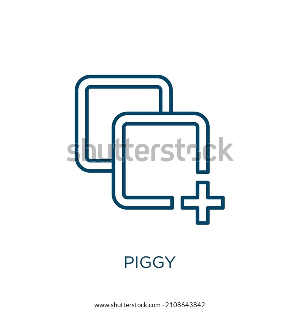 Piggy Icon Thin Linear Piggy Outline Stock Vector (Royalty Free ...