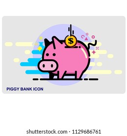 Piggy Icon Vector Stock Vector (Royalty Free) 1130222675