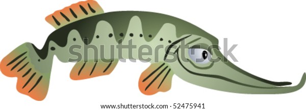 Pike Cartoon Stock Vector (Royalty Free) 52475941