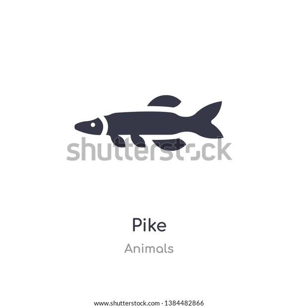 Pike Icon Isolated Pike Icon Vector Stock Vector (Royalty Free ...