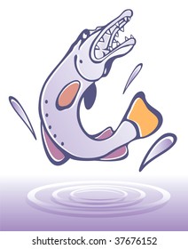 Pike Jump Vector Illustration Stock Vector (Royalty Free) 37676152 ...