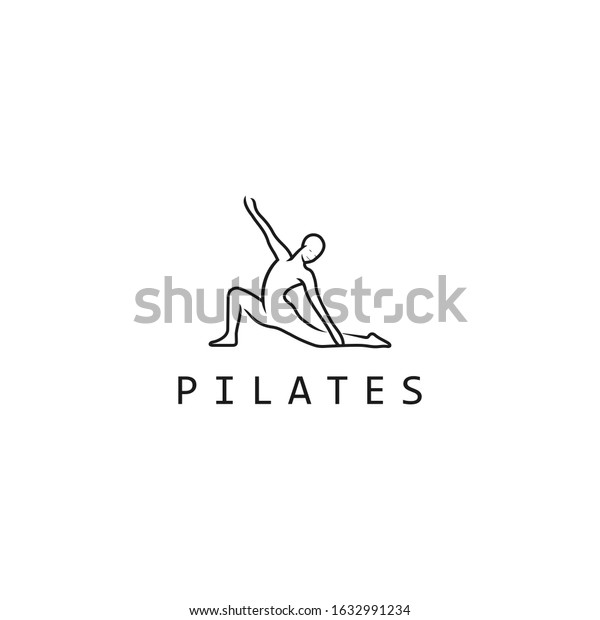 Pilates Logo Pilates School Pilates Studio 스톡 벡터(로열티 프리) 1632991234