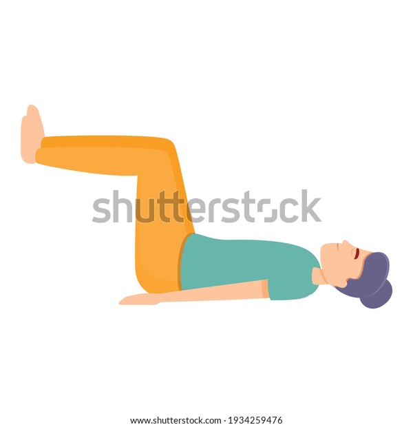 Pilates Pose Icon Cartoon Pilates Pose Stock Vector (Royalty Free ...
