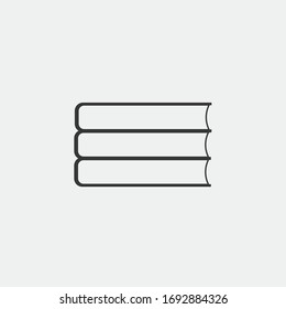 Pile Books Vector Icon Reading Novel Stock Vector (Royalty Free ...