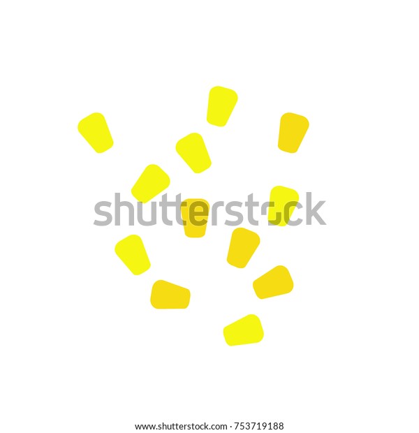 Pile Flat Corn Seed Icon Logo 스톡 벡터(로열티 프리) 753719188