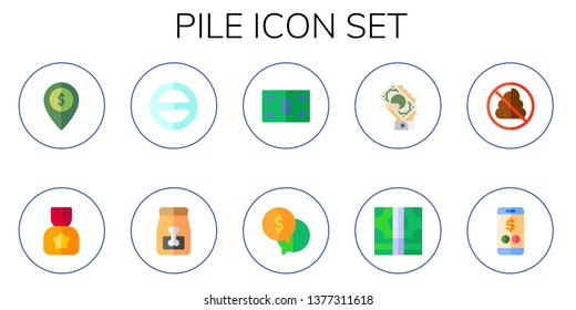Pile Icon Set 10 Flat Pile Stock Vector (Royalty Free) 1377311618 ...