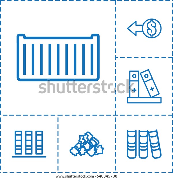 Pile Icon Set 6 Pile Outline Stock Vector (Royalty Free) 640345708 ...