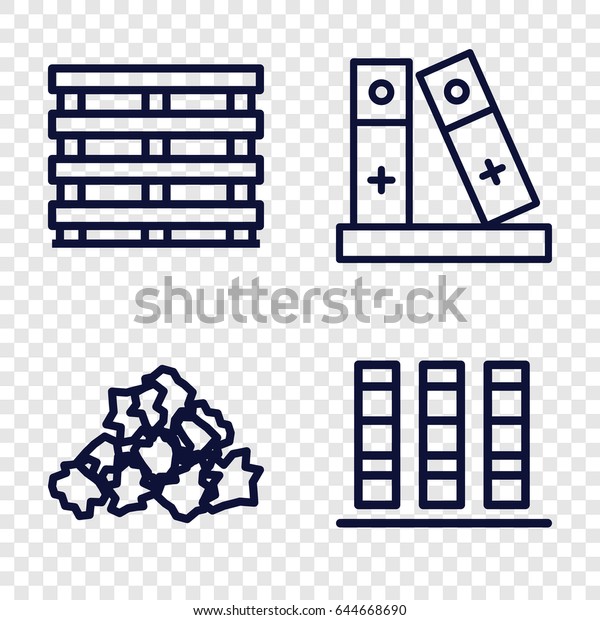 Vektor Stok Pile Icons Set Set 4 Pile (Tanpa Royalti) 644668690 ...