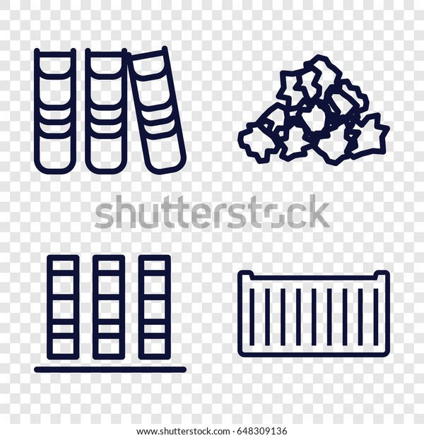 Pile Icons Set Set 4 Pile Stock Vector (Royalty Free) 648309136 ...
