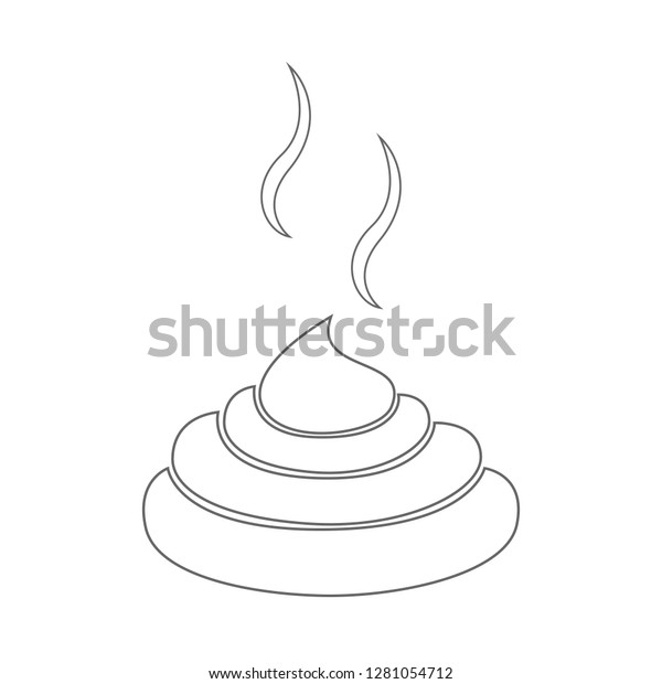 Pile Poo Outline Vector Icon Stock Vector (Royalty Free) 1281054712 ...