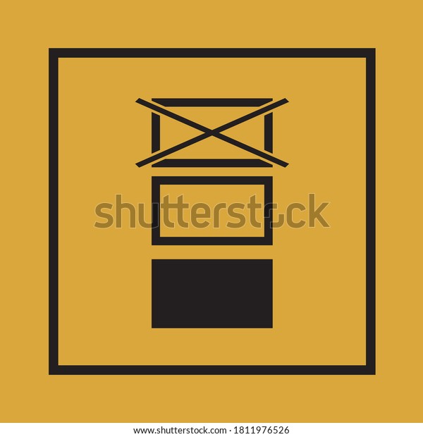 Pile Symbol Warning Icon Square Advice Stock Vector (Royalty Free ...