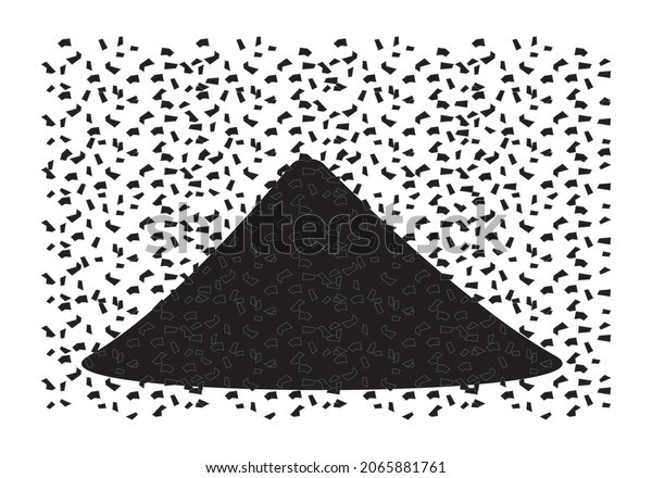 Pile Volcanic Ash Ash Rain Volcano Stock Vector (Royalty Free ...