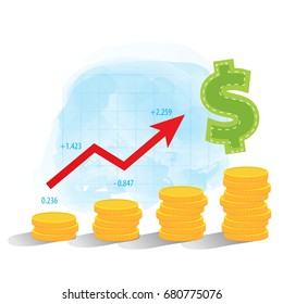 Cost Reduction Concept Decrease Arrow Pointing Stock Vector (Royalty Free) 1720349572