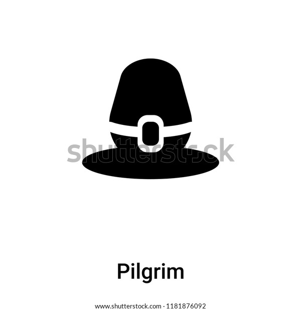 Pilgrim Icon Vector Isolated On White Stock Vector (Royalty Free ...