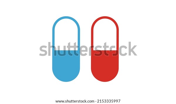 Pill Icon Set Red Blue Pill Stock Vector (Royalty Free) 2153335997 ...