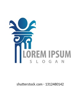 Pillar Blue Logo Concept Design Symbol Stock Vector (Royalty Free ...